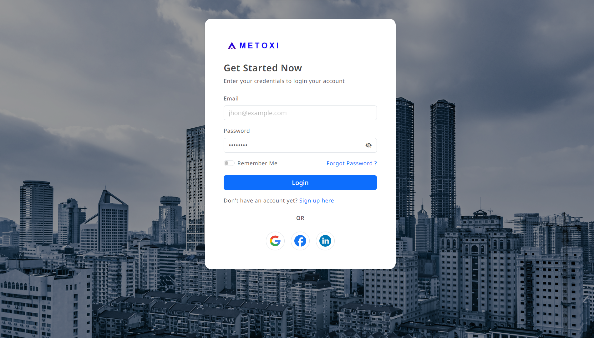 Metoxi | Bootstrap 5 Admin Dashboard Template